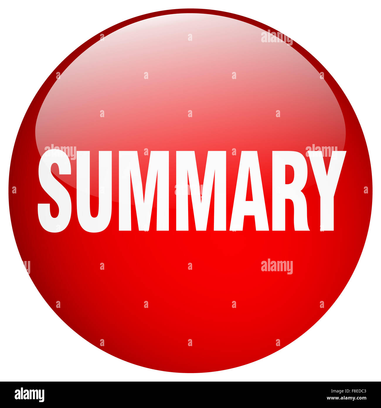 summary red round gel isolated push button Stock Photo - Alamy