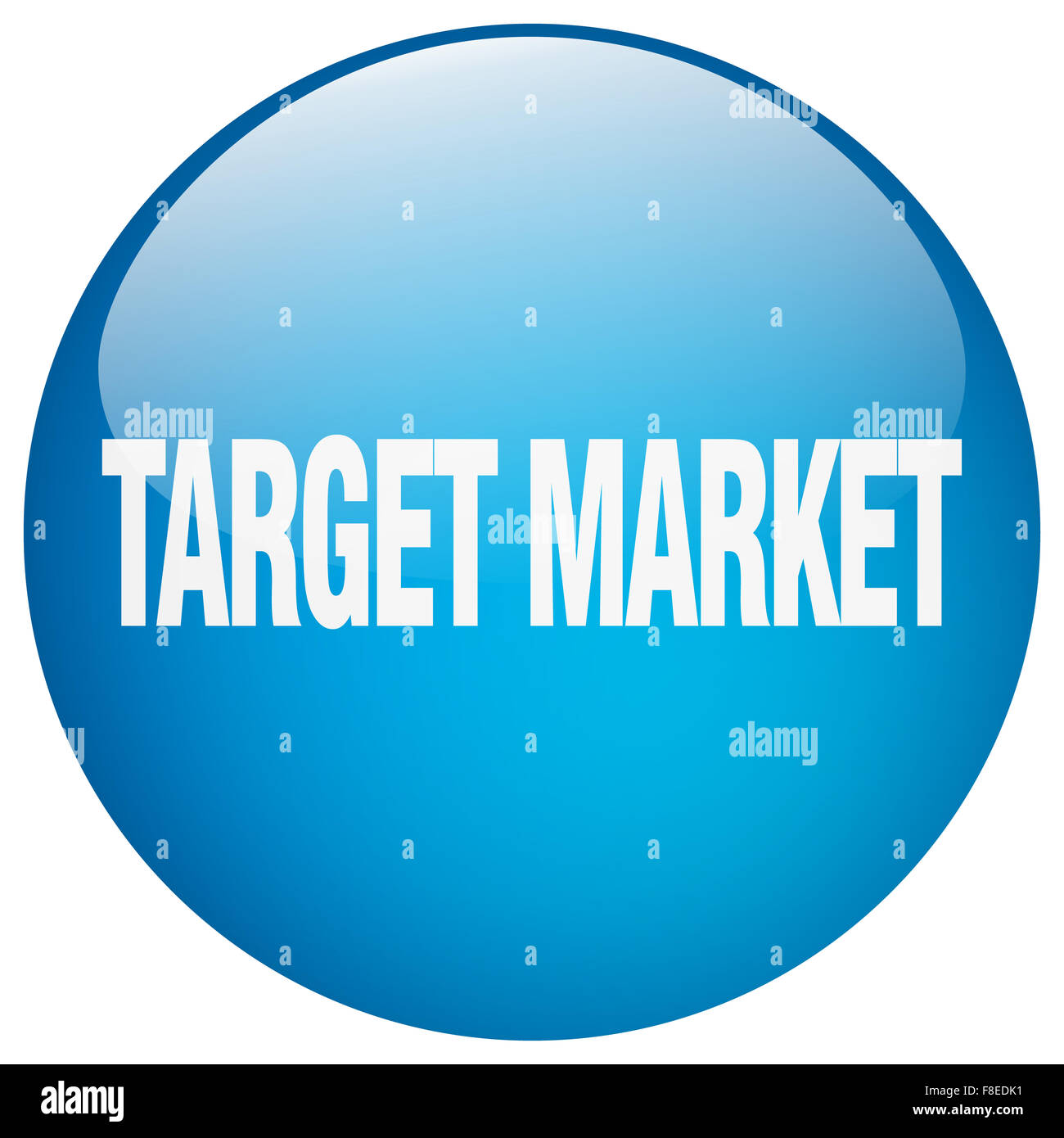 target market blue round gel isolated push button Stock Photo - Alamy