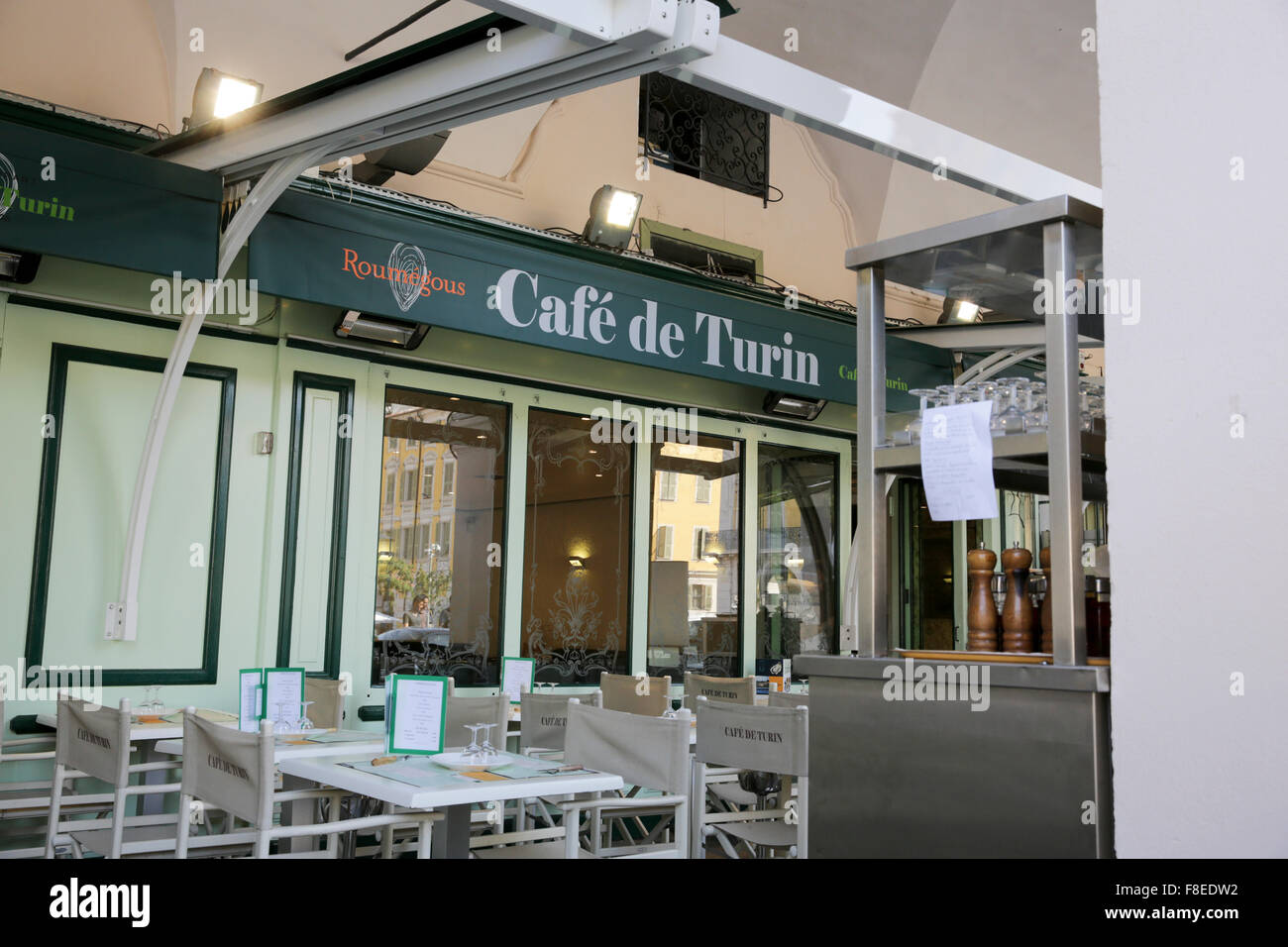 cafe de Turin, Nice, France Stock Photo - Alamy