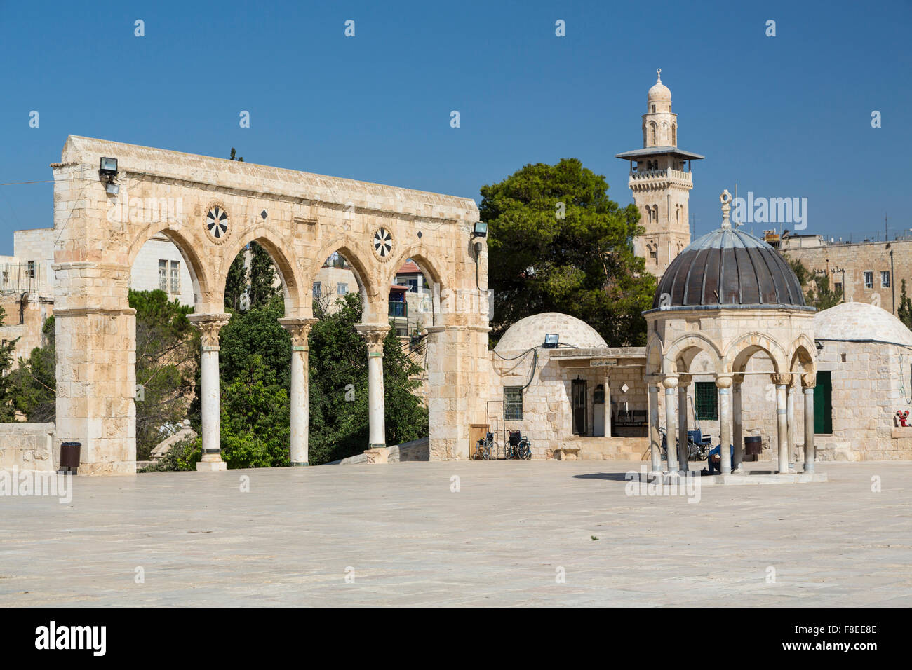 A variety of structures and cupolas on the Temple Mount of Jerusalem ...