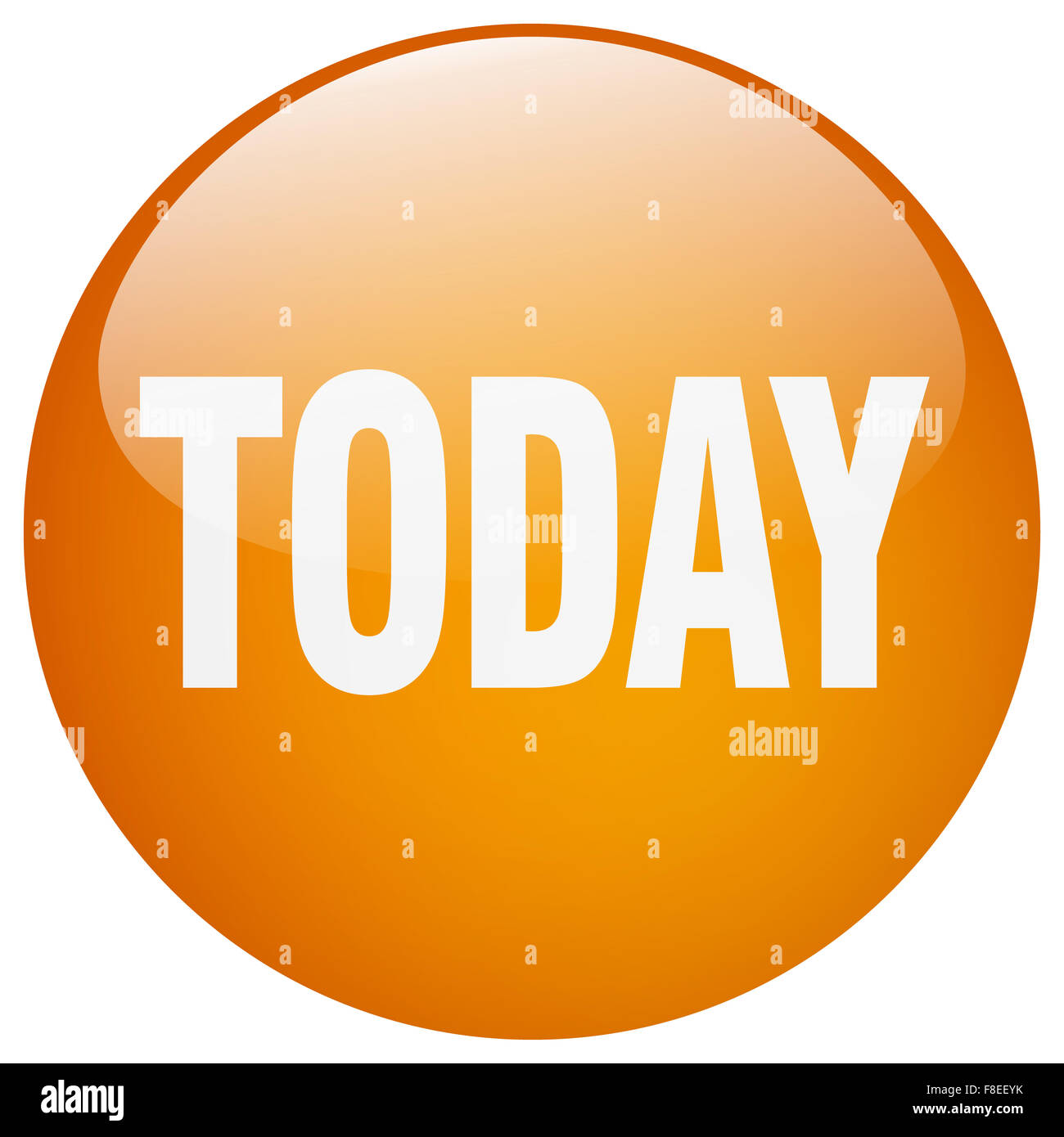 today orange round gel isolated push button Stock Photo - Alamy