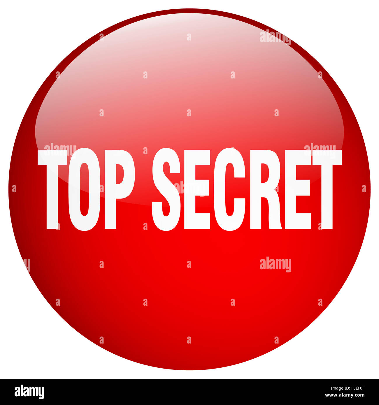 top secret red round gel isolated push button Stock Photo - Alamy