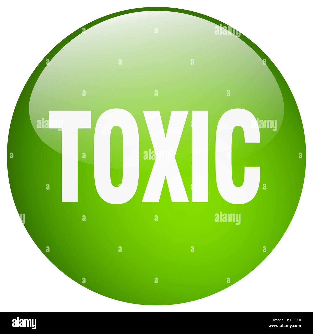 toxic green round gel isolated push button Stock Photo - Alamy