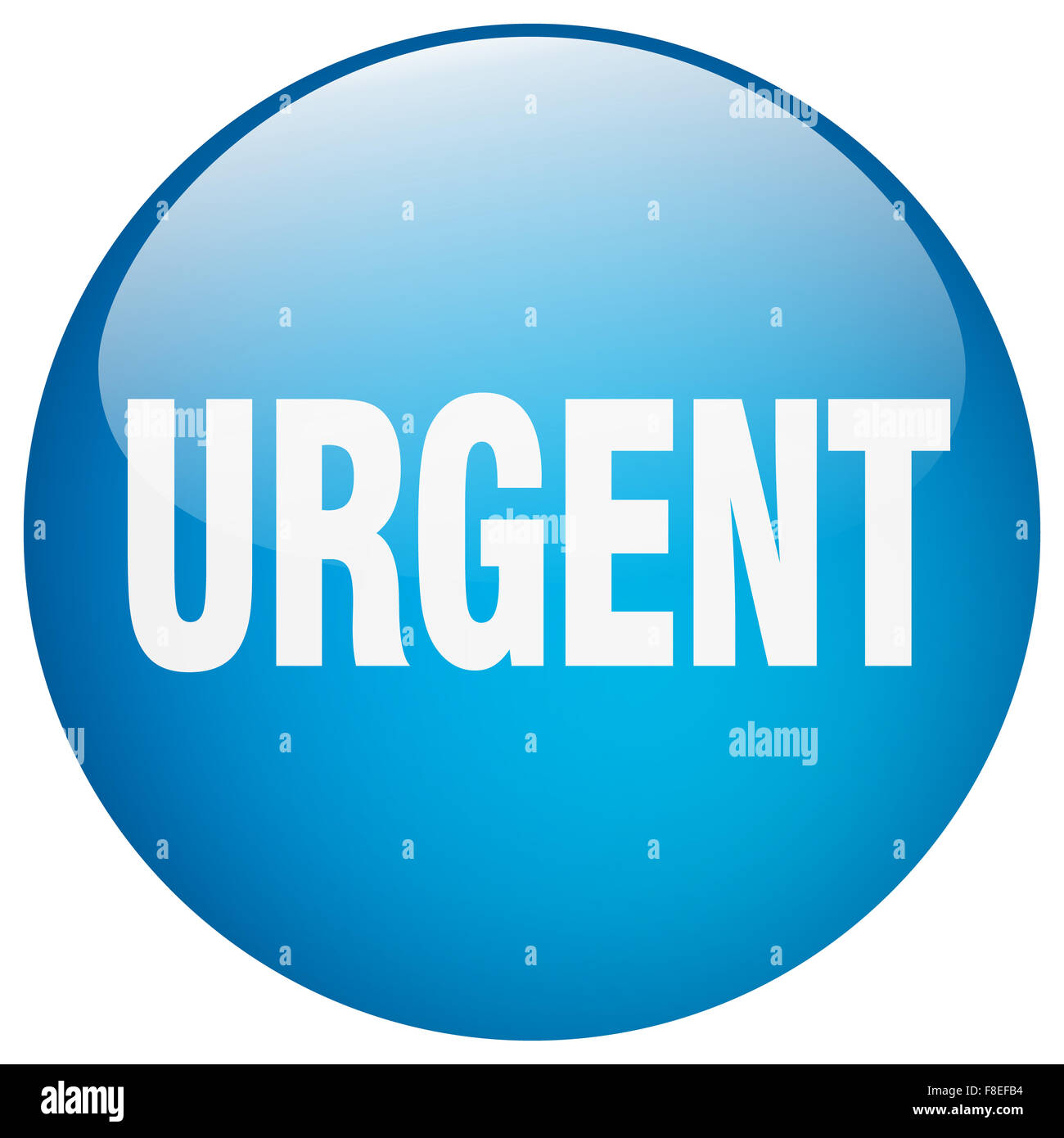 urgent blue round gel isolated push button Stock Photo - Alamy