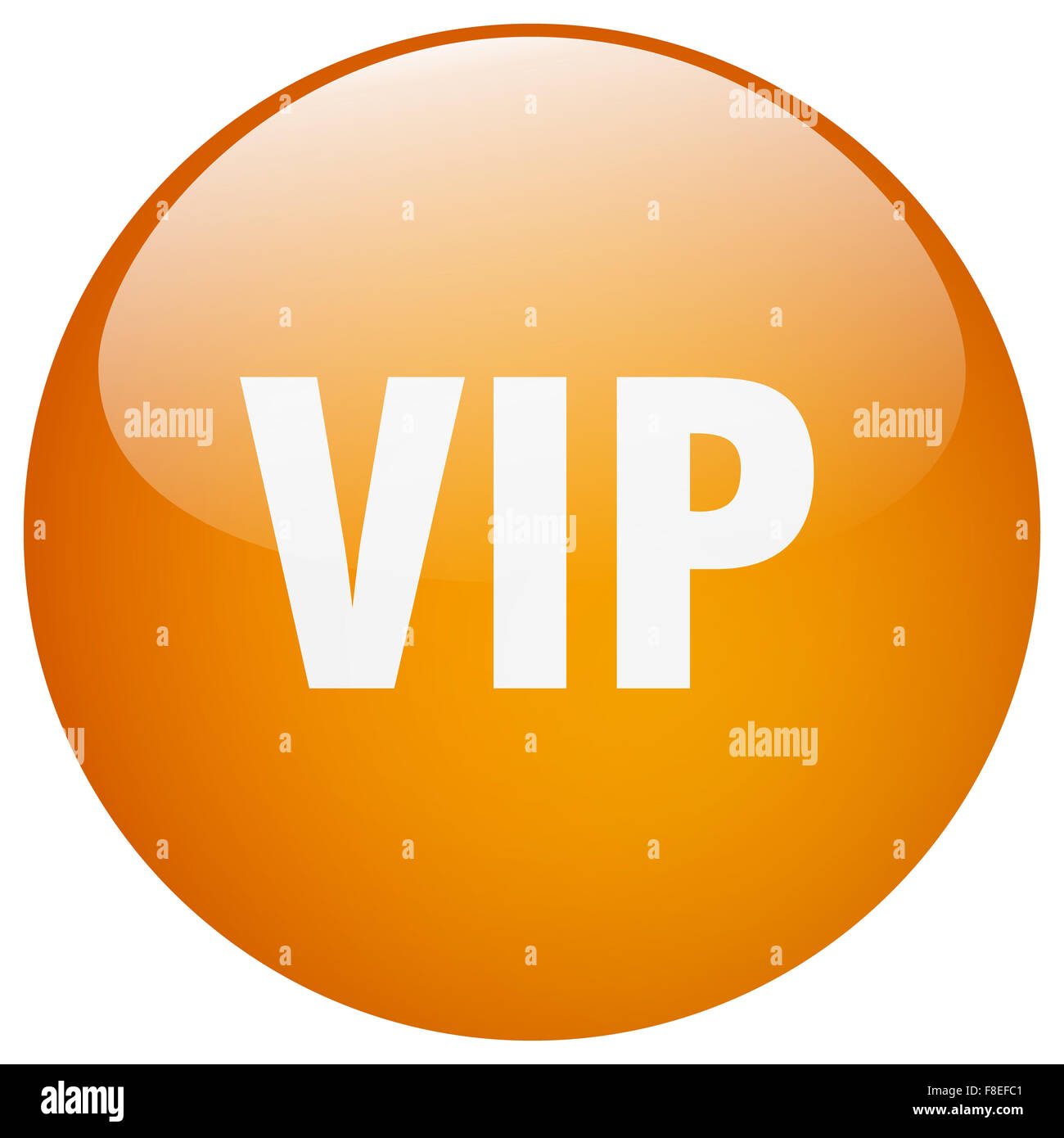 vip orange round gel isolated push button Stock Photo - Alamy