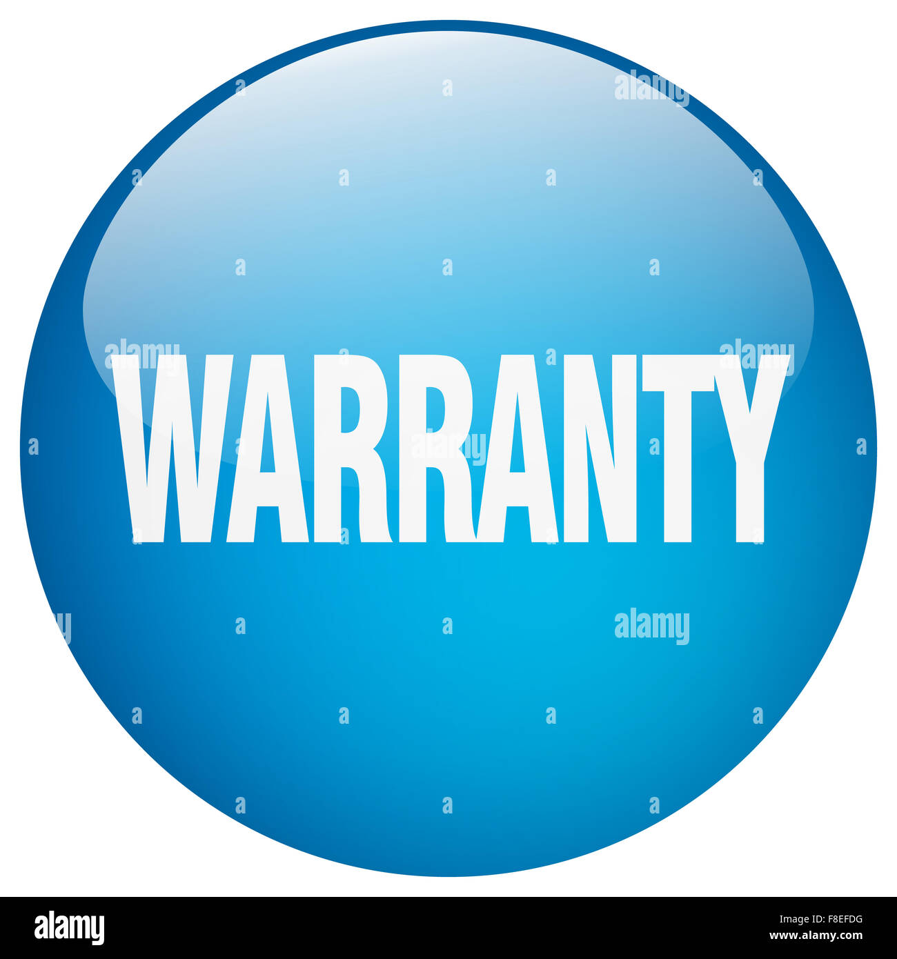 warranty blue round gel isolated push button Stock Photo - Alamy
