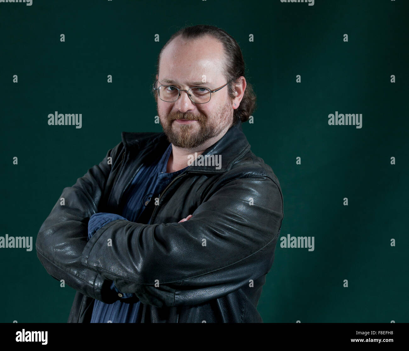 A portrait of Stuart MacBride in Charlotte Square Gardens during The ...
