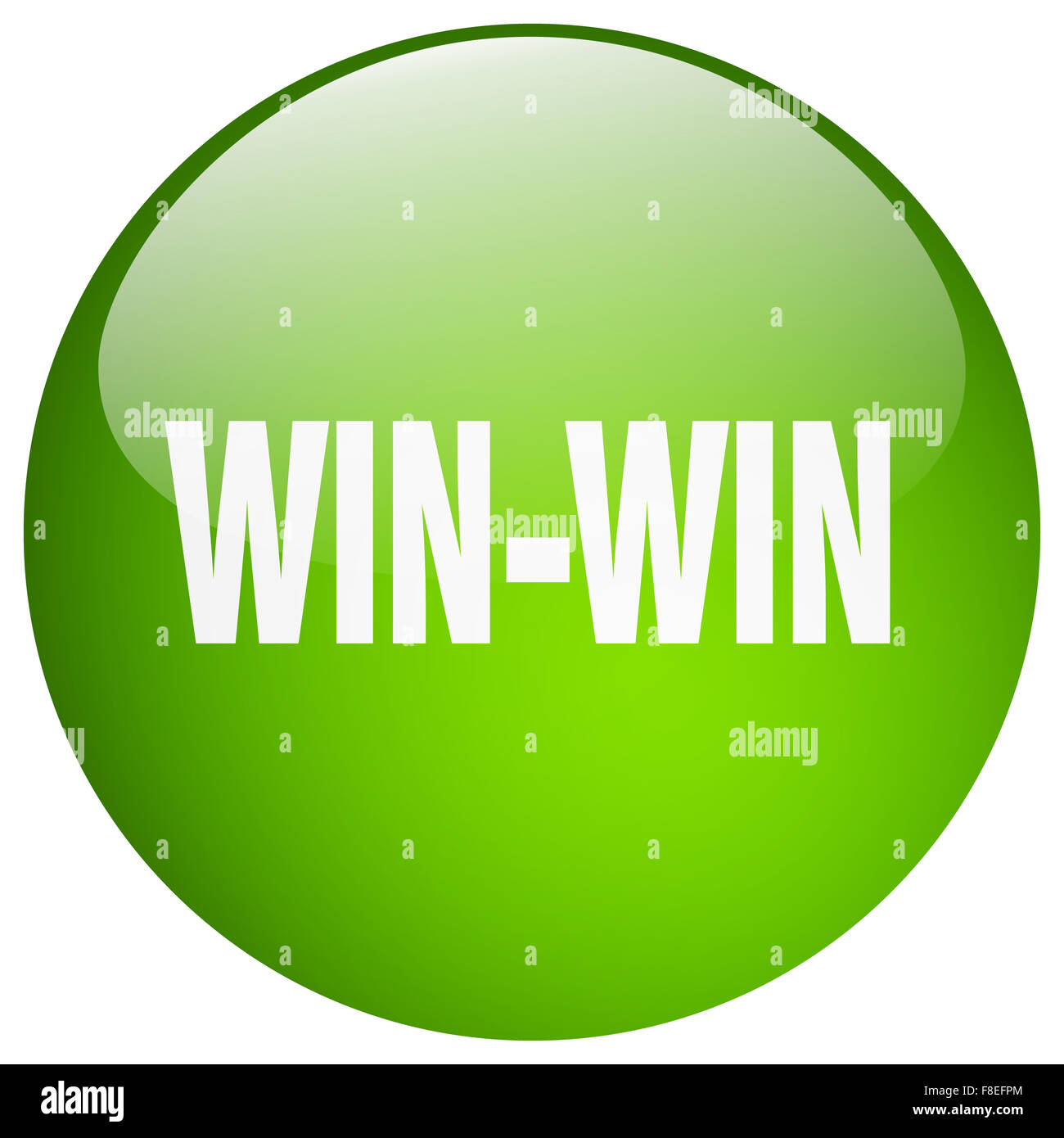 win-win green round gel isolated push button Stock Photo - Alamy