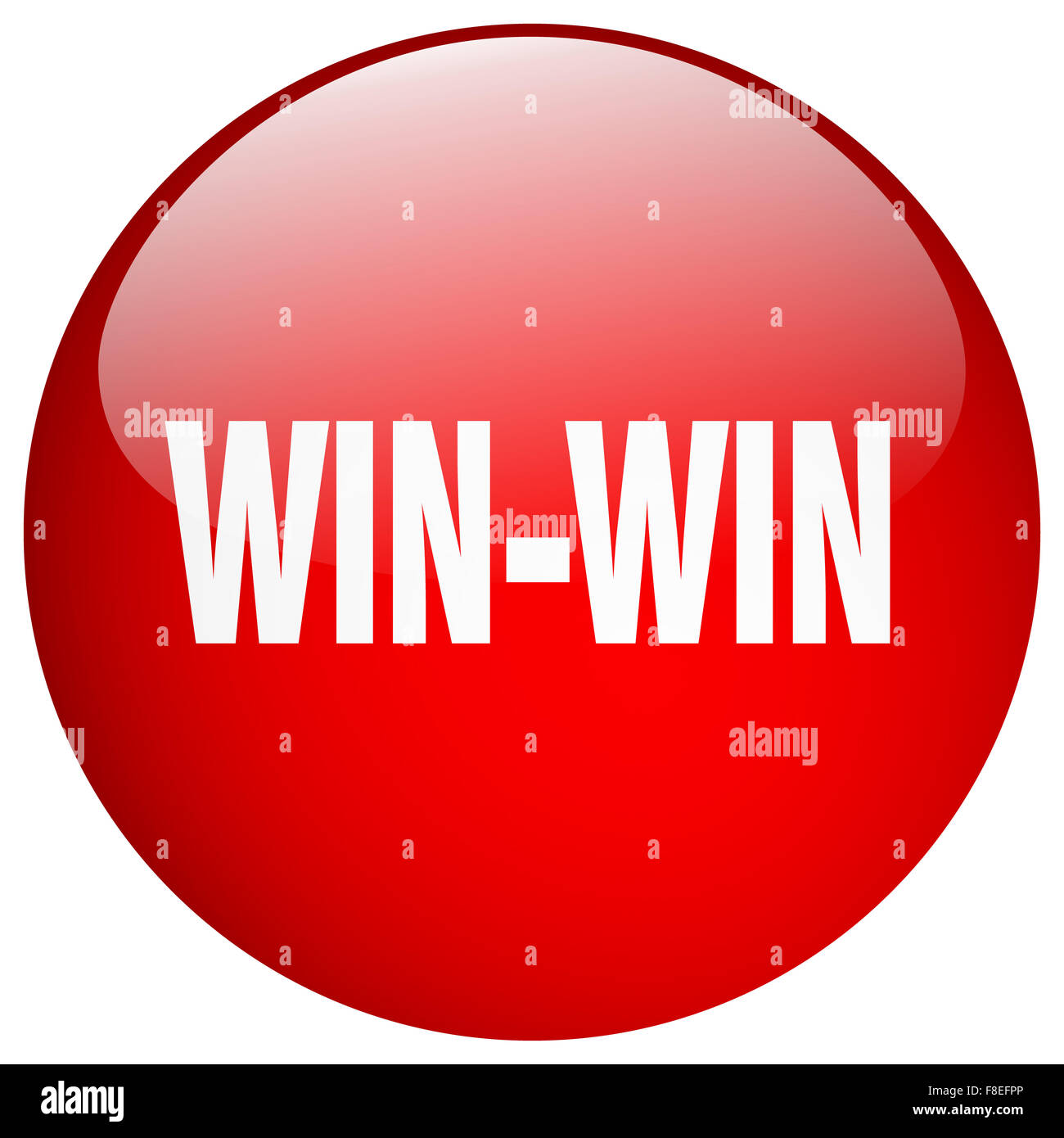 win-win red round gel isolated push button Stock Photo - Alamy