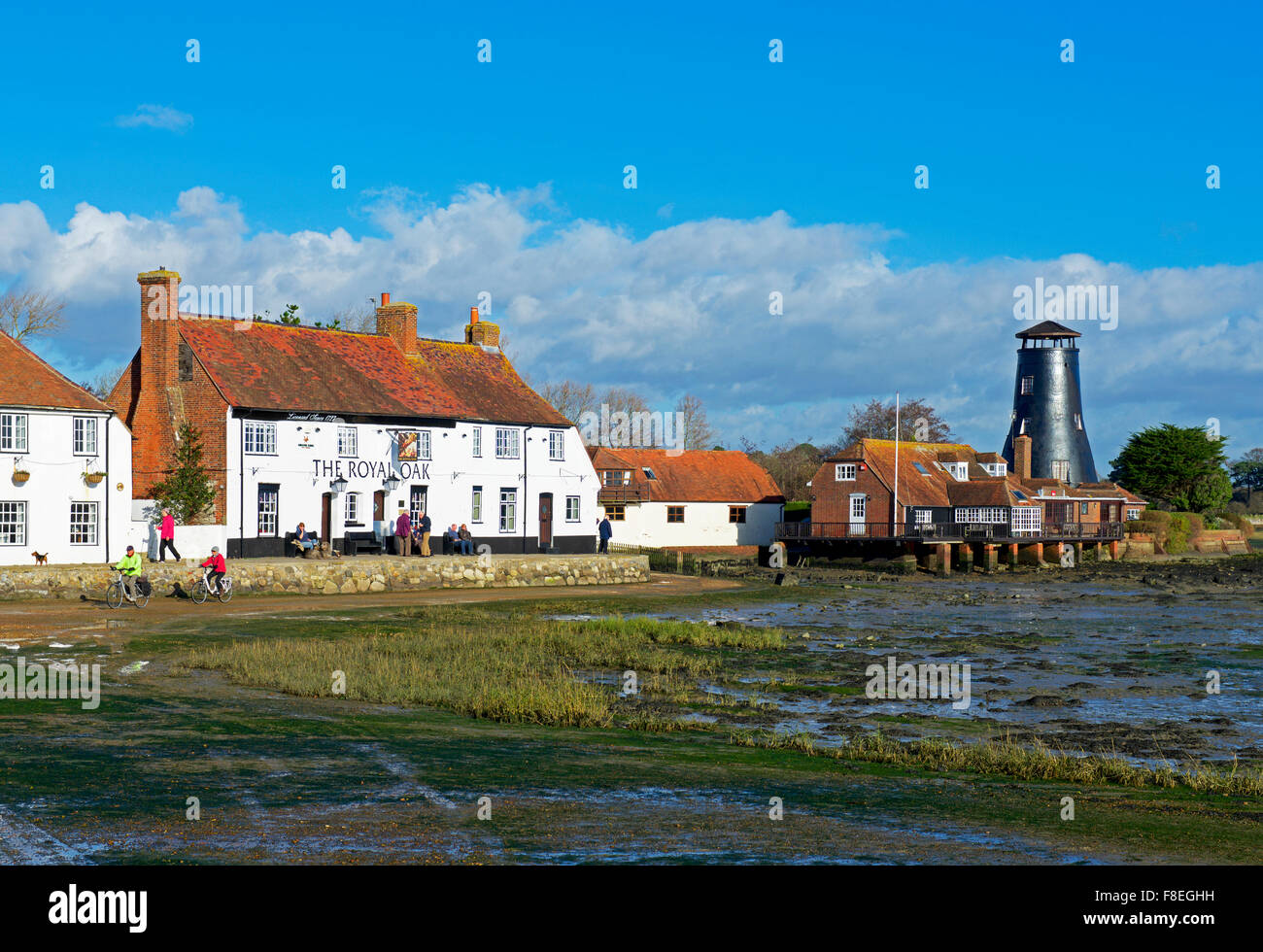 The Royal Oak pub and Langstone Mill, Langstone, Havant, Hampshire ...