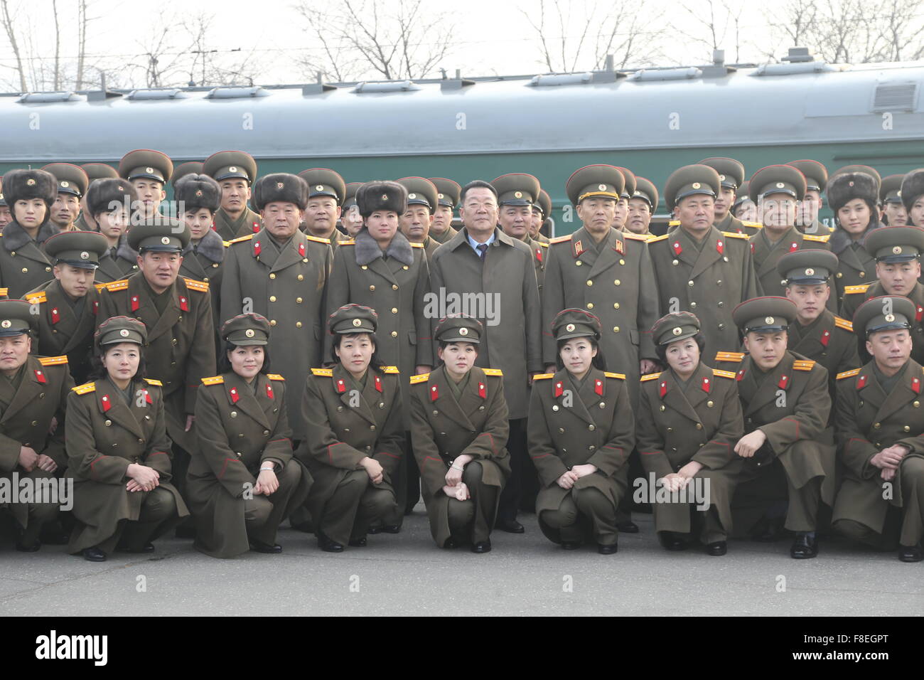 Pyongyang, DPRK. 9th Dec, 2015. The Moranbong band and the state ...