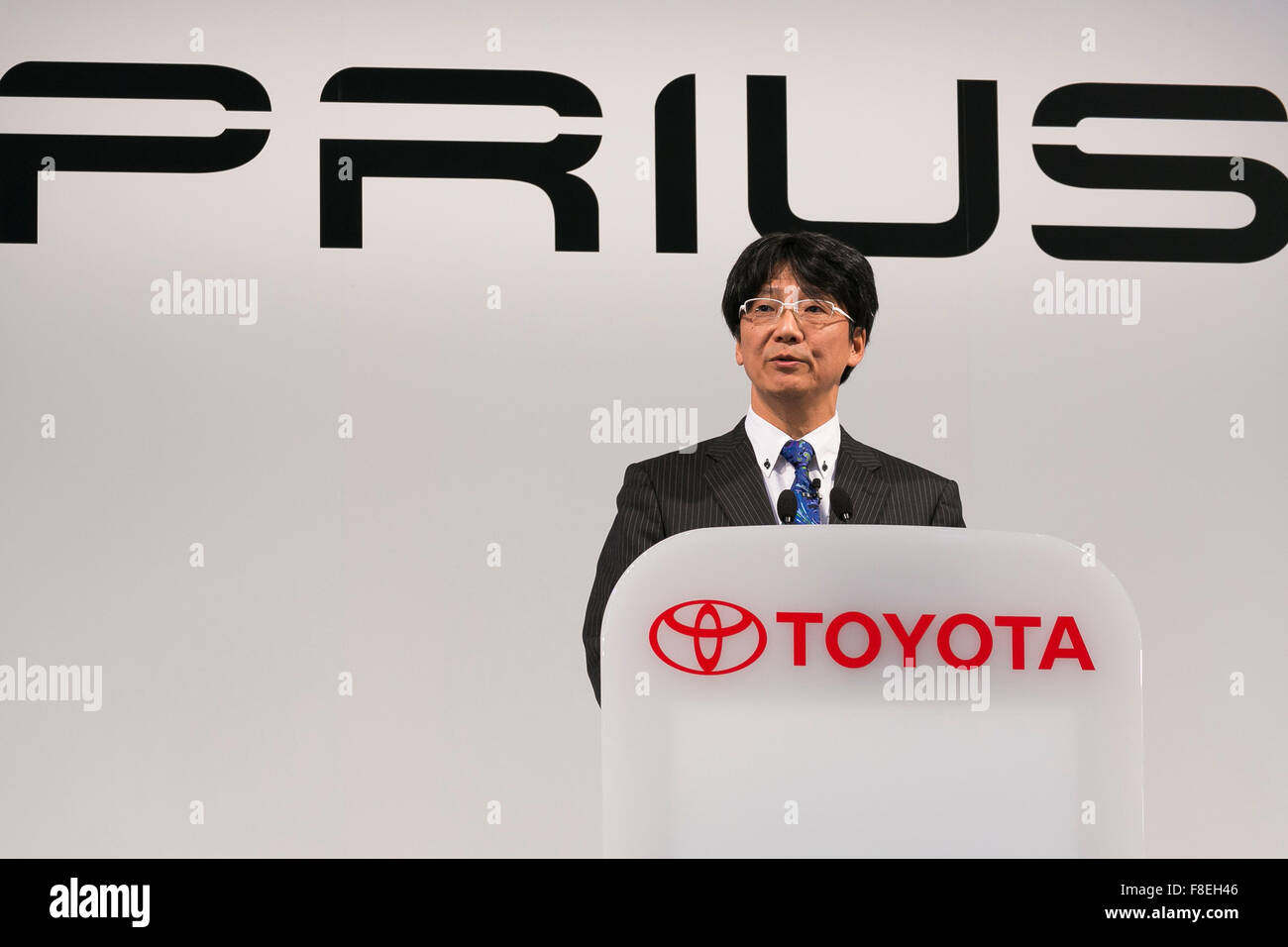 Tokyo, Japan. 9th Dec, 2015. Toyota's chief engineer Koji Toyoshima ...