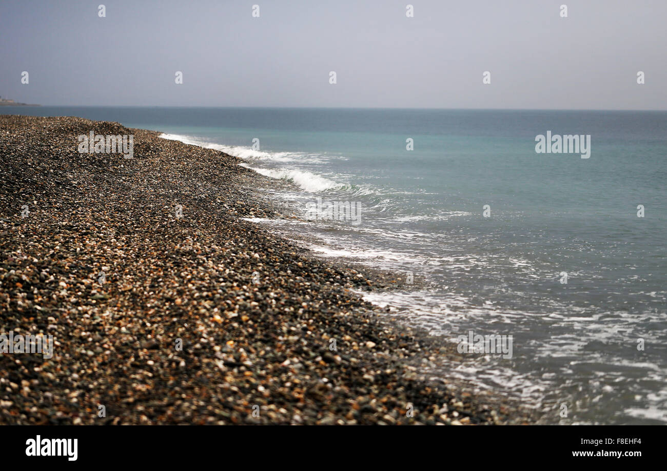 Beautiful seashore of the Black sea pebble Stock Photo - Alamy