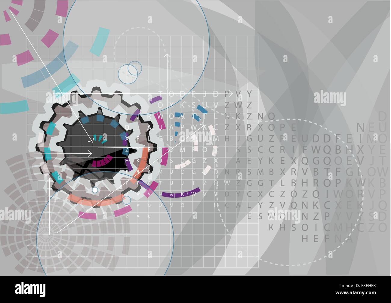 background with gears. abstract industrial vector illustration Stock ...