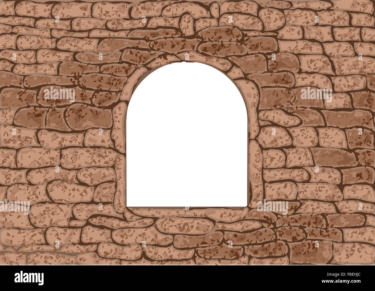 stone window. empty white window in stone wall Stock Vector Image & Art ...