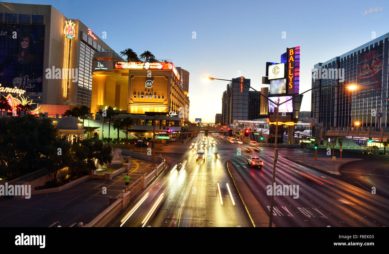 Las vegas, Nevada at night Stock Photo - Alamy