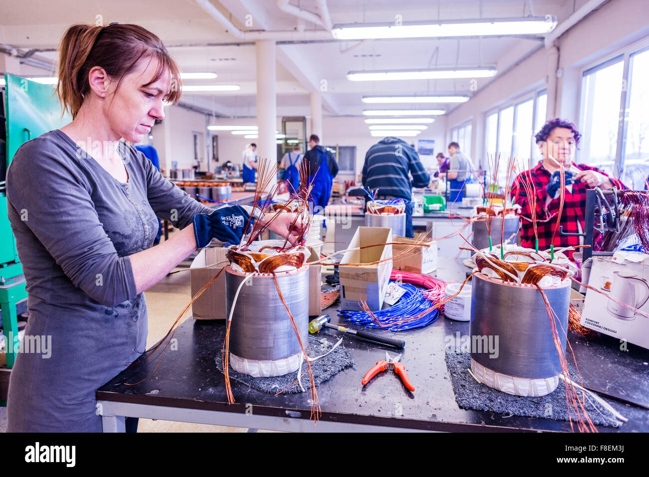 Electric Motor Production Copper Stock Photo Alamy