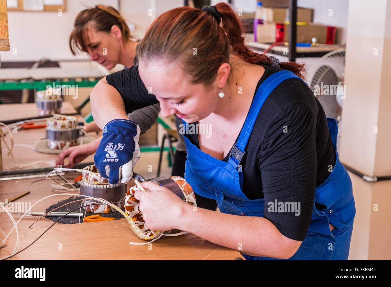 Electric motor production, copper Stock Photo - Alamy