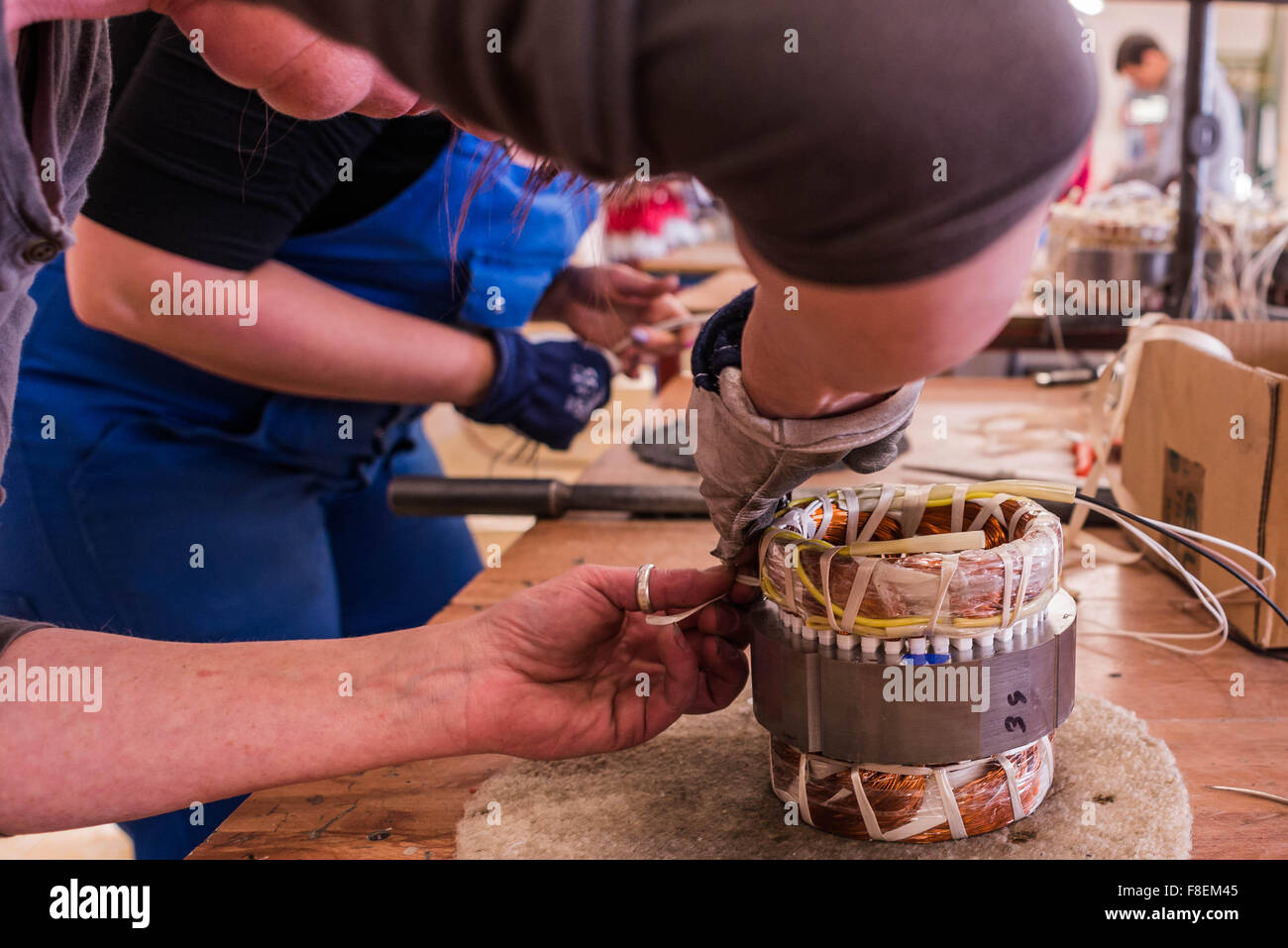 Electric Motor Production Copper Stock Photo Alamy