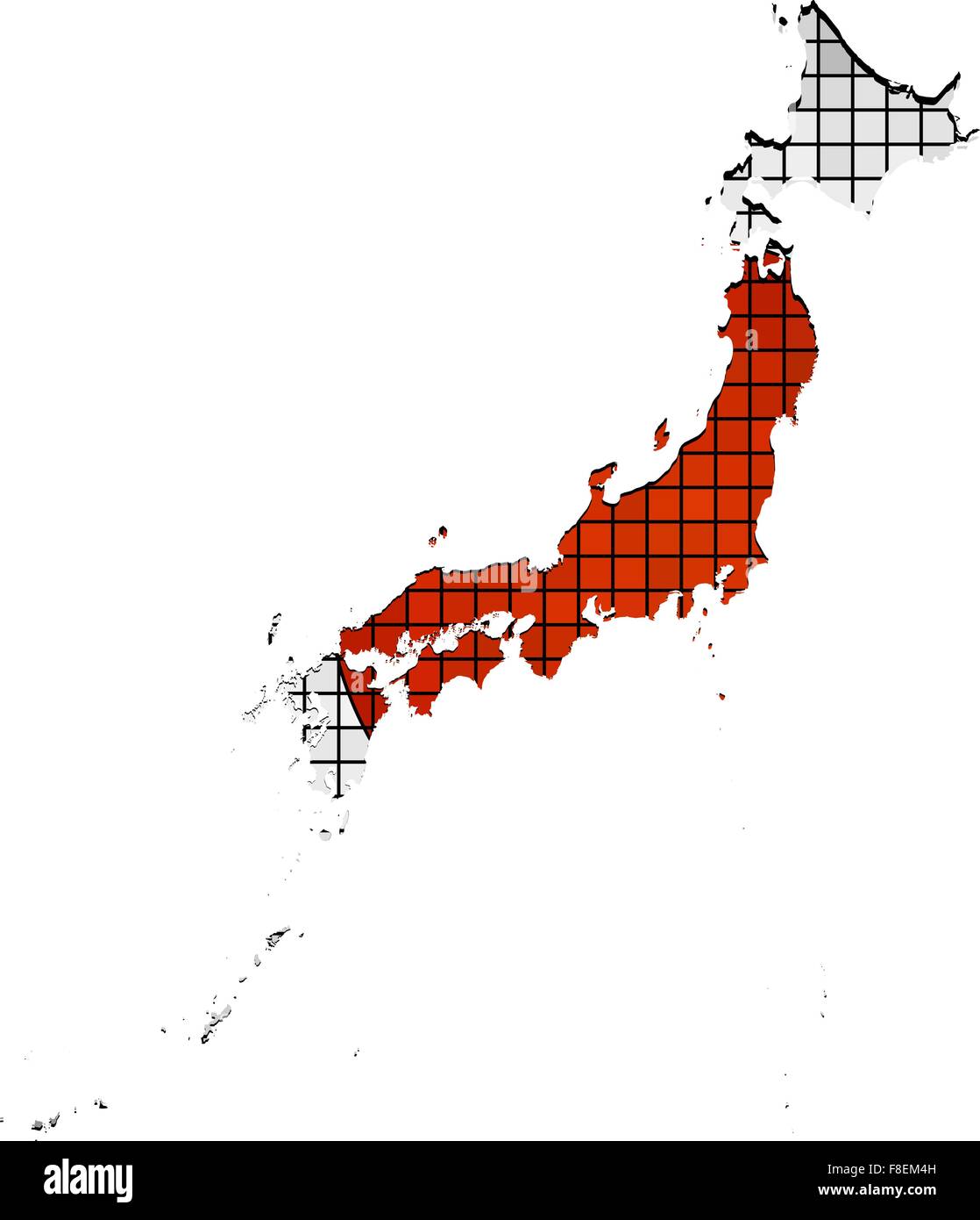 Japan map with flag inside Stock Vector Image & Art - Alamy