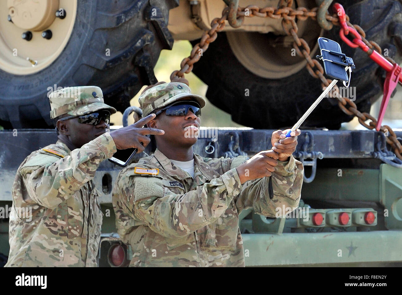 The advance unit of the U.S. military convoy, comprised of 60 troops ...