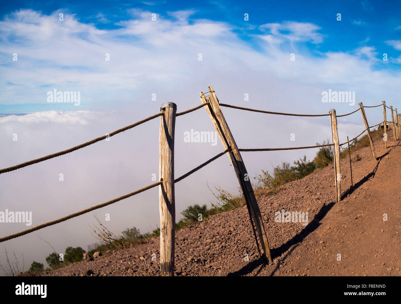 Beautiful landscape view from the Vesuvius Crater, active volcano of ...
