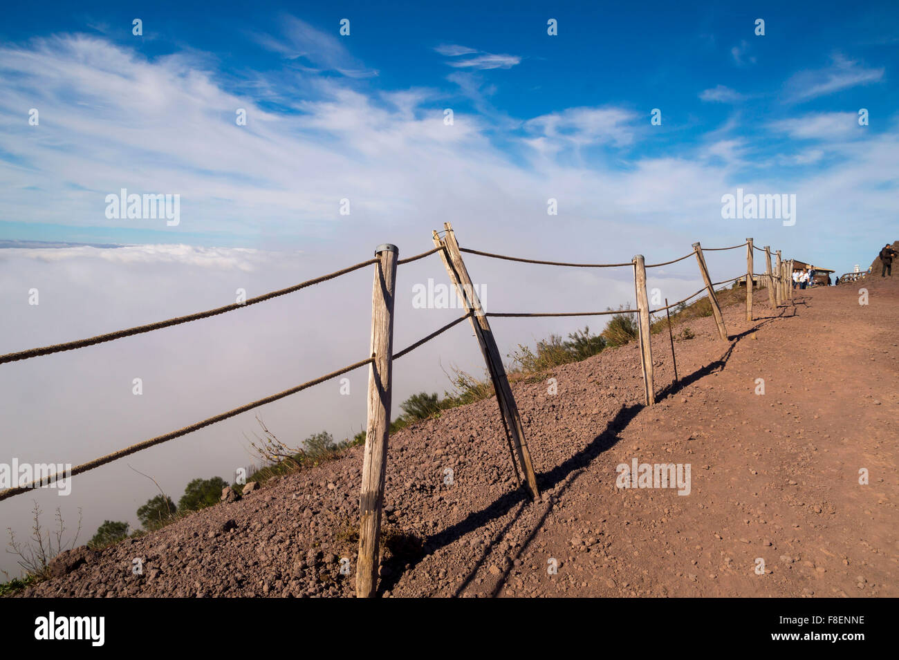 Beautiful landscape view from the Vesuvius Crater, active volcano of ...