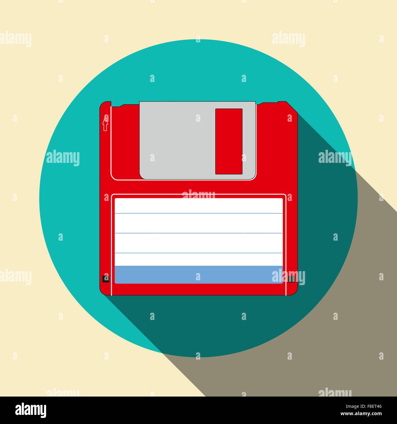 Red floppy disk Stock Vector Images - Alamy