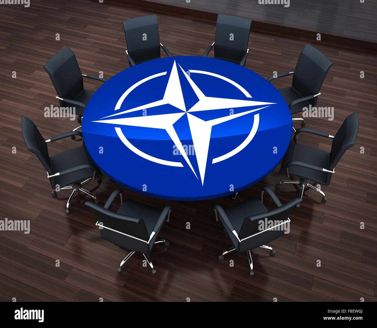 Circle table NATO (isolated done in 3d Stock Photo - Alamy