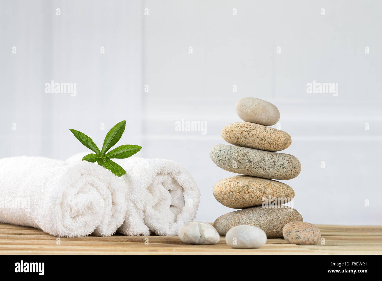 spa accessories and zen stones Stock Photo - Alamy