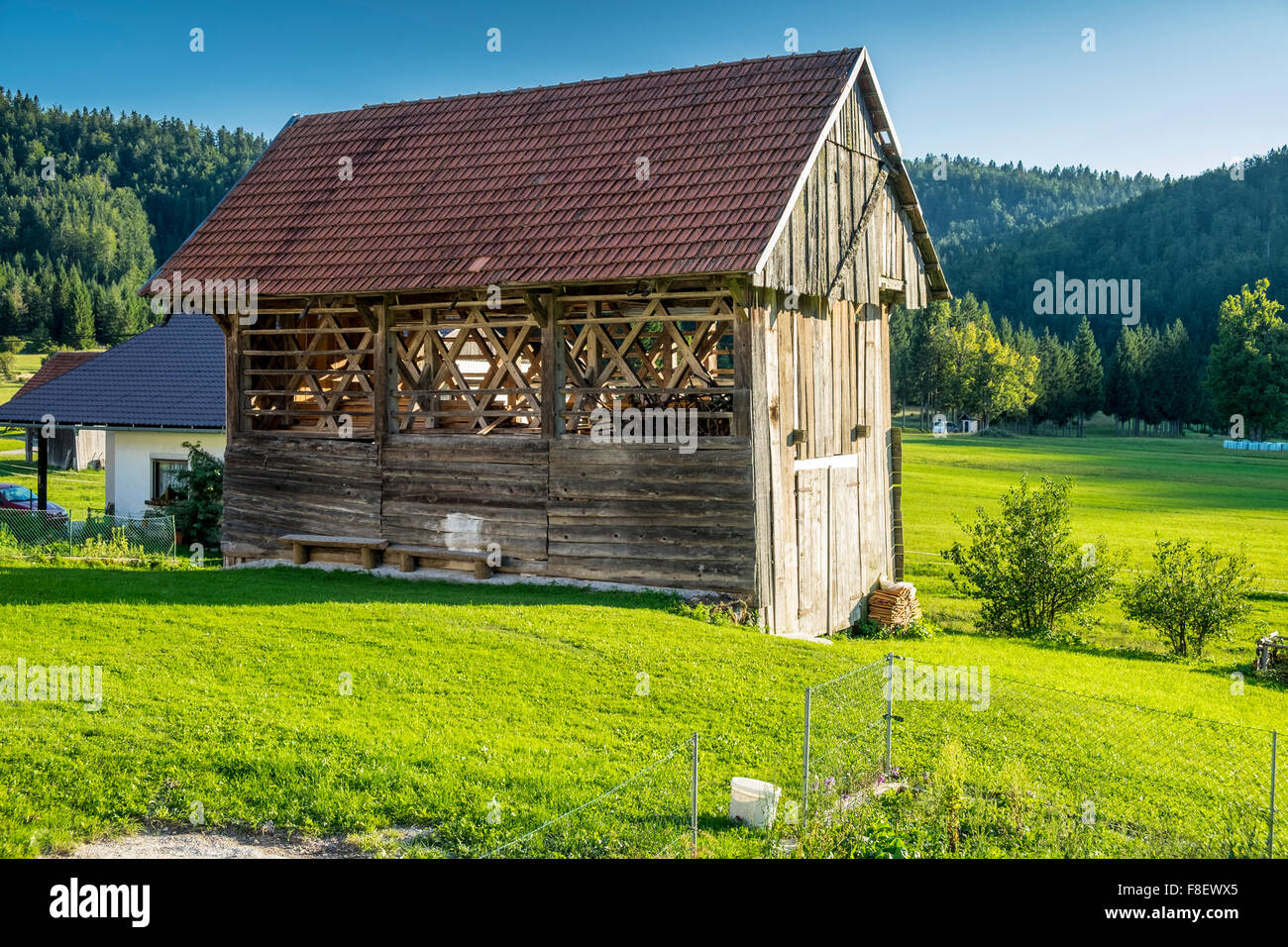 Retje village, Loski Potok, Slovenia Stock Photo - Alamy