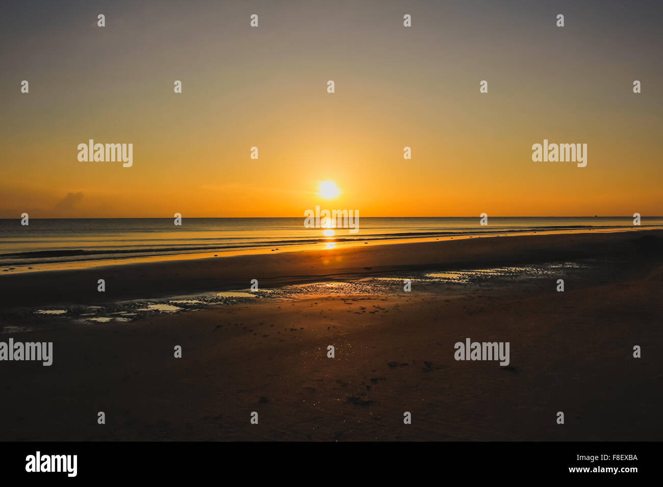 Beautiful sunset above the sea Stock Photo - Alamy