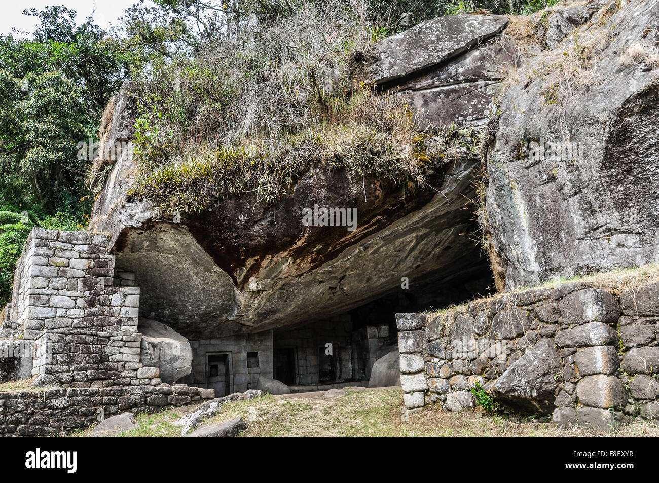 Temple of Moon at Machu Picchu, the sacred city of Incas, one of the ...