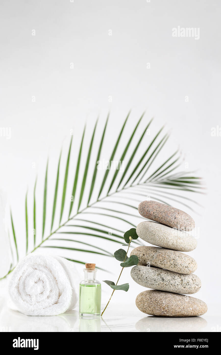 spa accessories and zen stones Stock Photo - Alamy