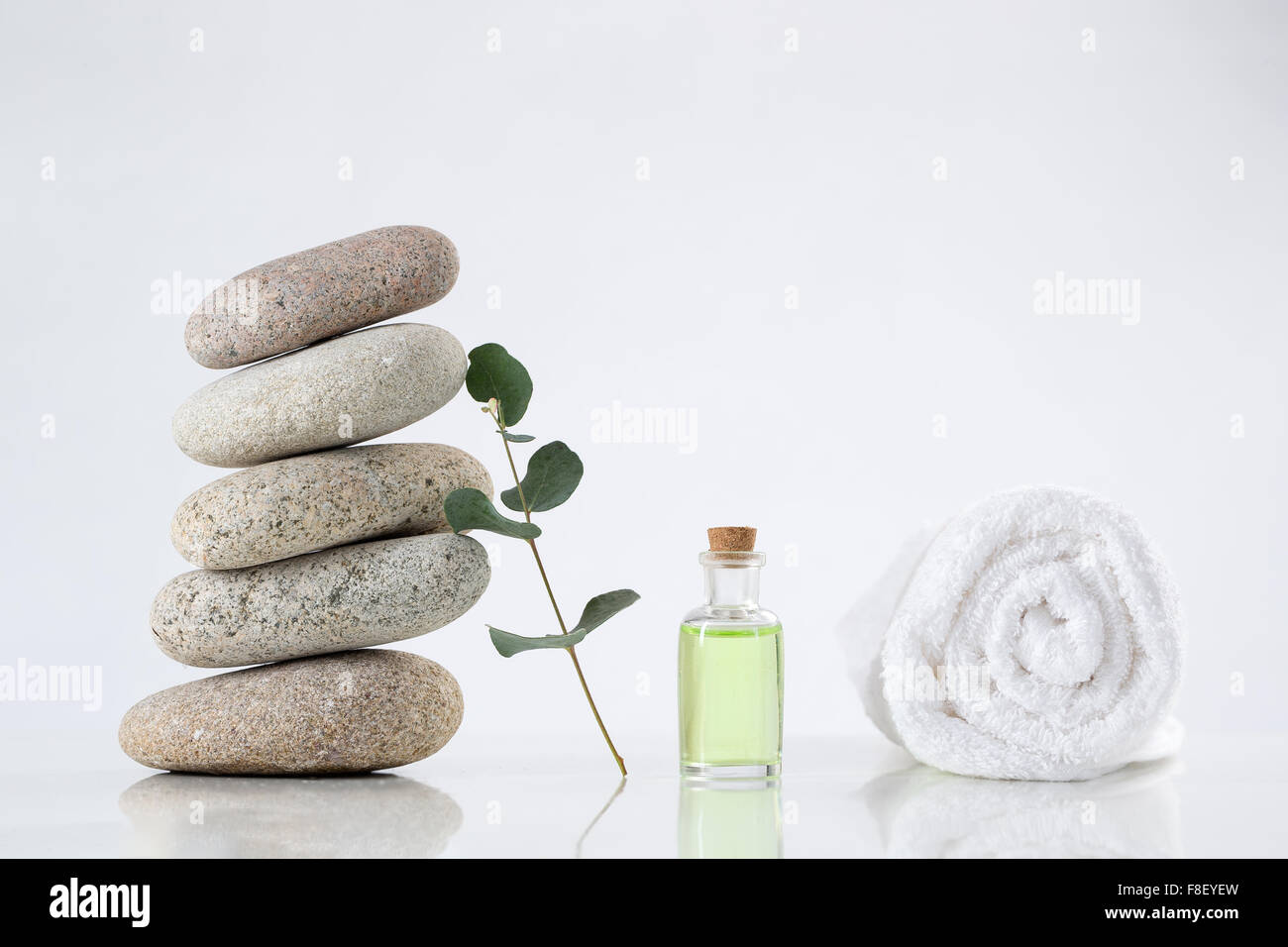 spa accessories and zen stones Stock Photo - Alamy