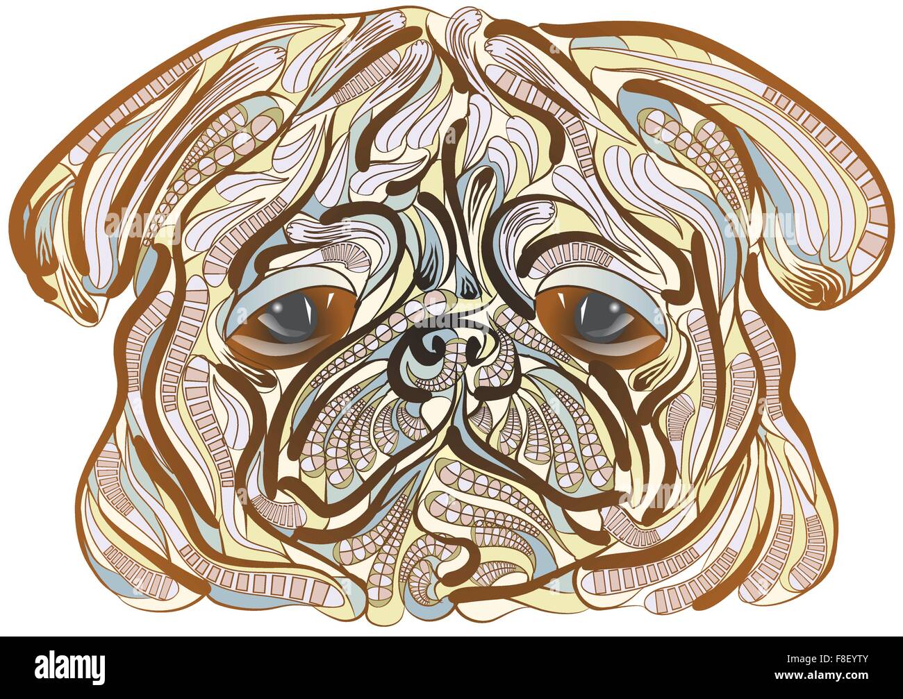 Ethnic pug Stock Vector Images - Alamy