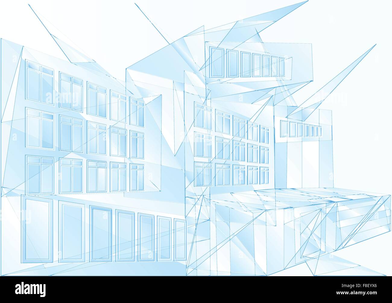 Futuristic architecture interior Stock Vector Images - Alamy