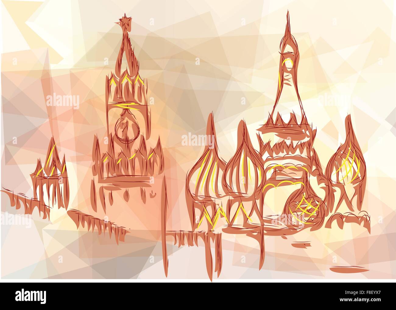 Moscow red square Stock Vector Images - Alamy