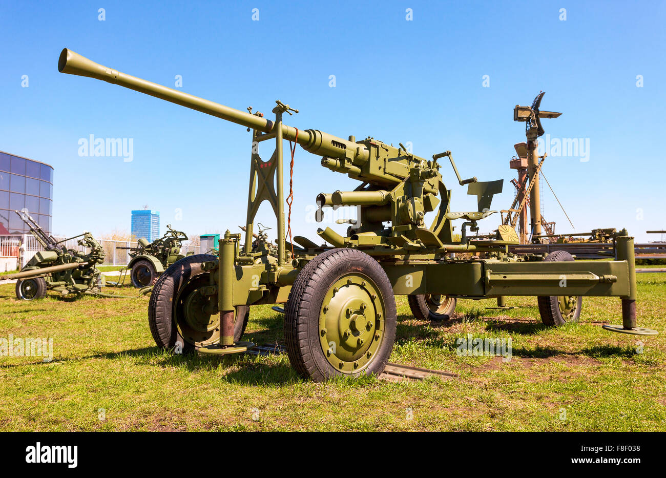 Automatic anti-aircraft gun model 1939 in Togliatti technical museum in ...