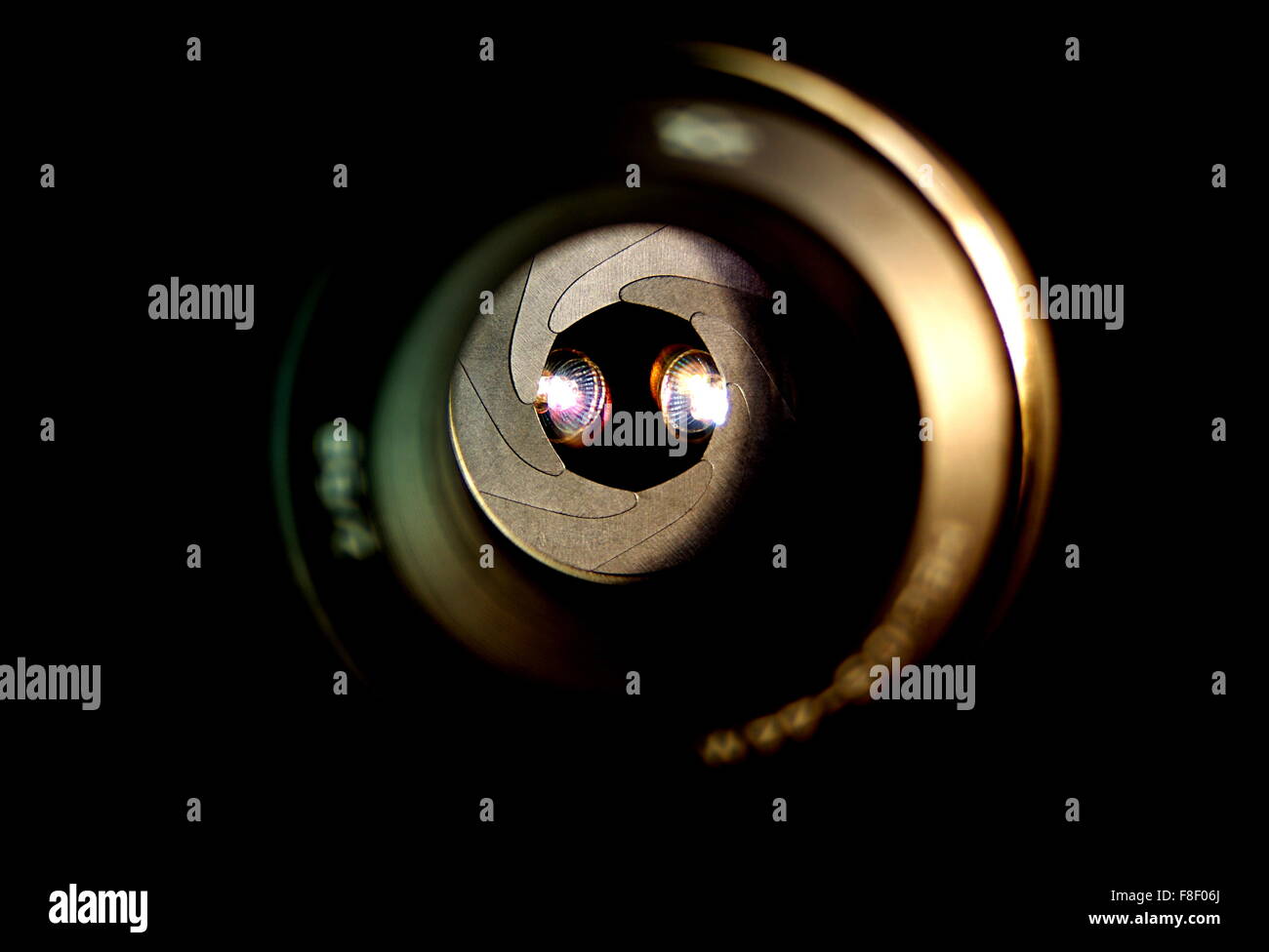Vintage Helios lens on black background Stock Photo - Alamy