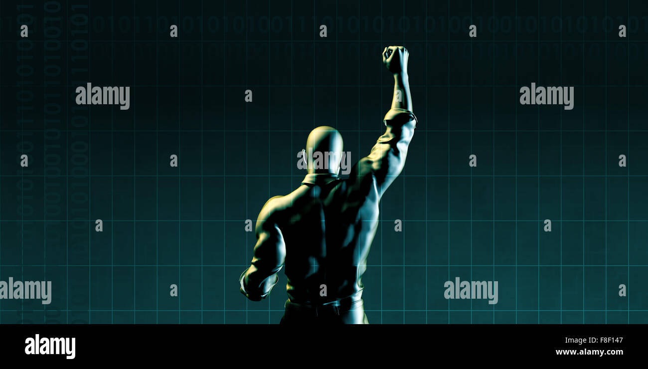 Empowered Individual or Businessman Symbolic of Winning Stock Photo - Alamy