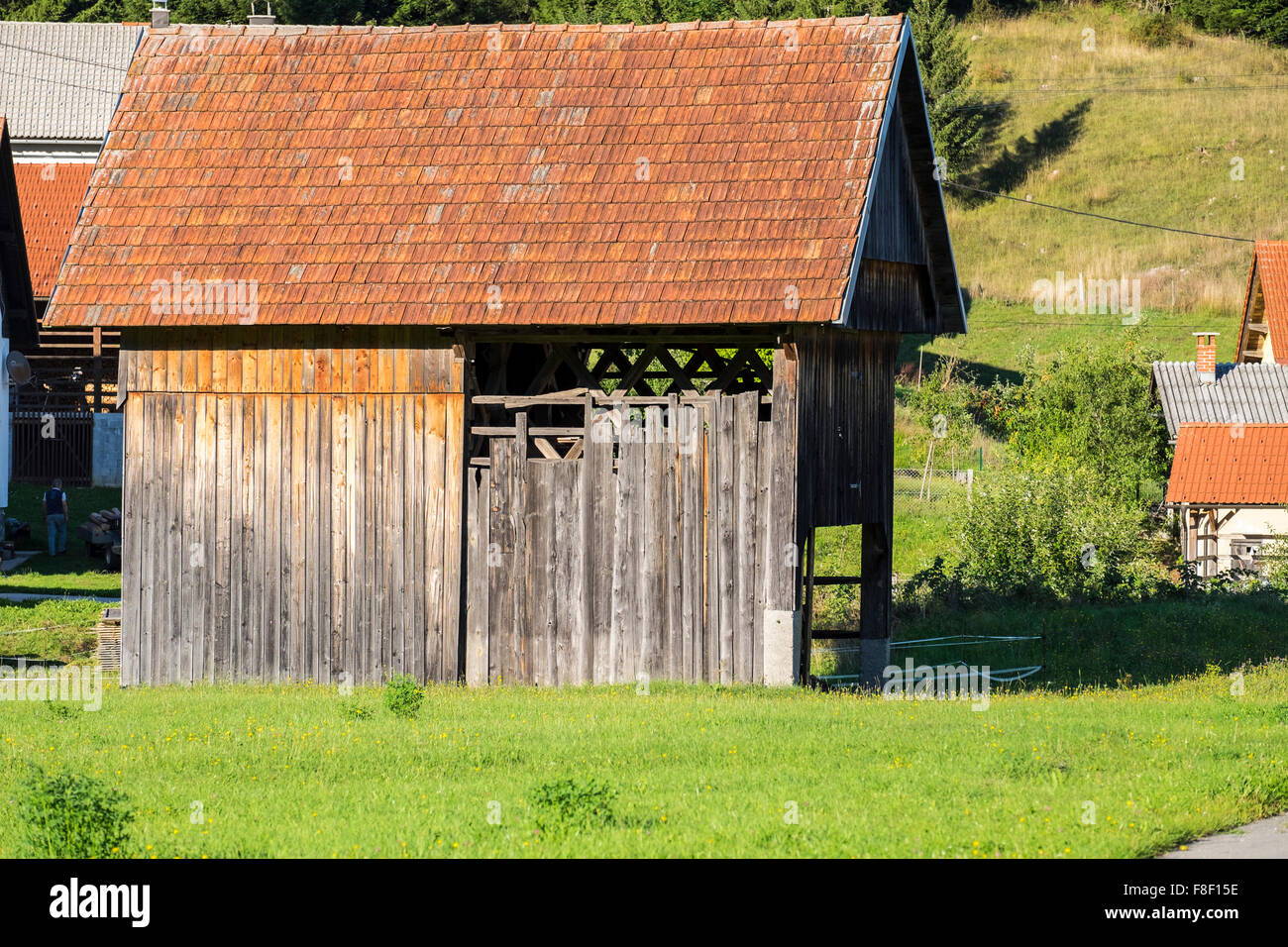 Retje village, Loski Potok, Slovenia Stock Photo - Alamy