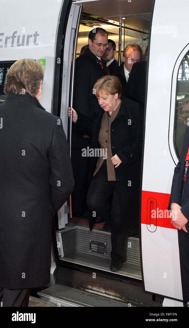 Leipzig, Germany. 09th Dec, 2015. German Chancellor Angela Merkel (CDU ...