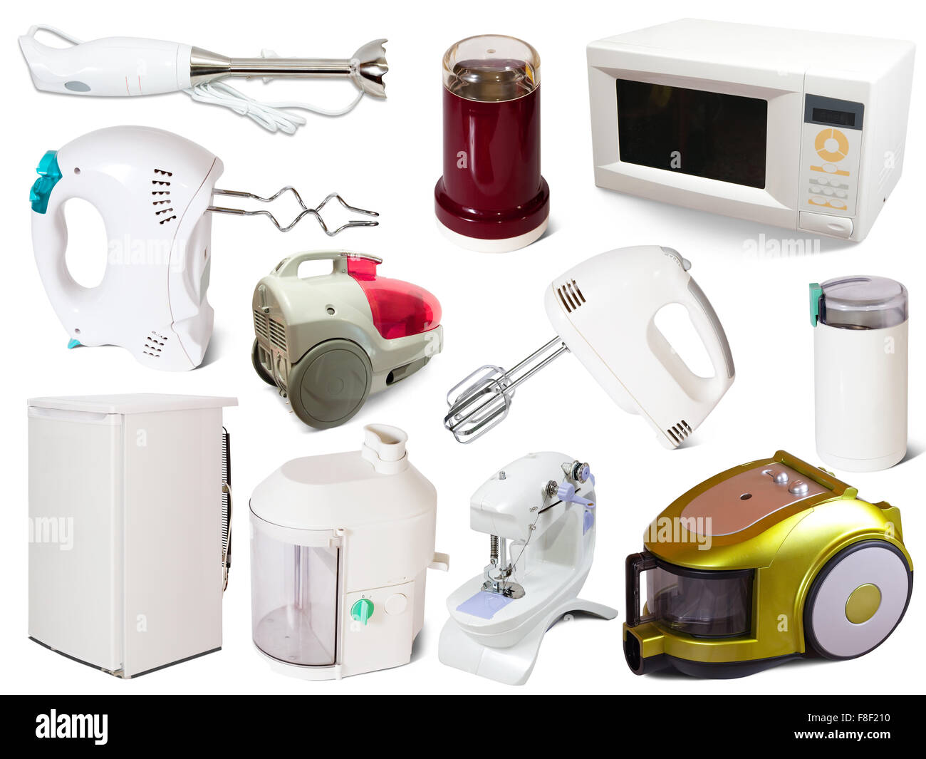 Set of household appliances. Isolated on white background Stock Photo ...