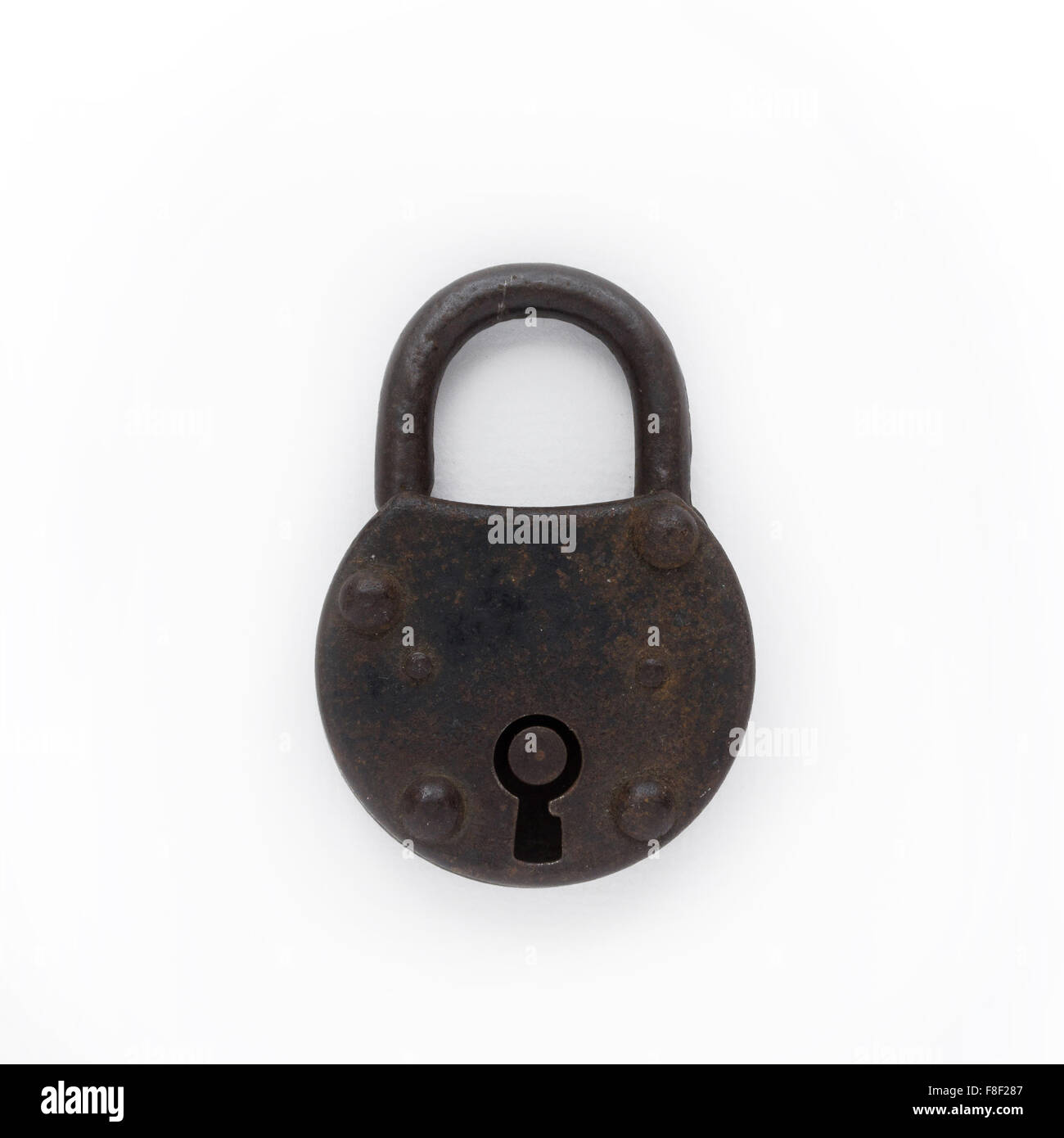 old padlock / black lock isolated on white background Stock Photo - Alamy