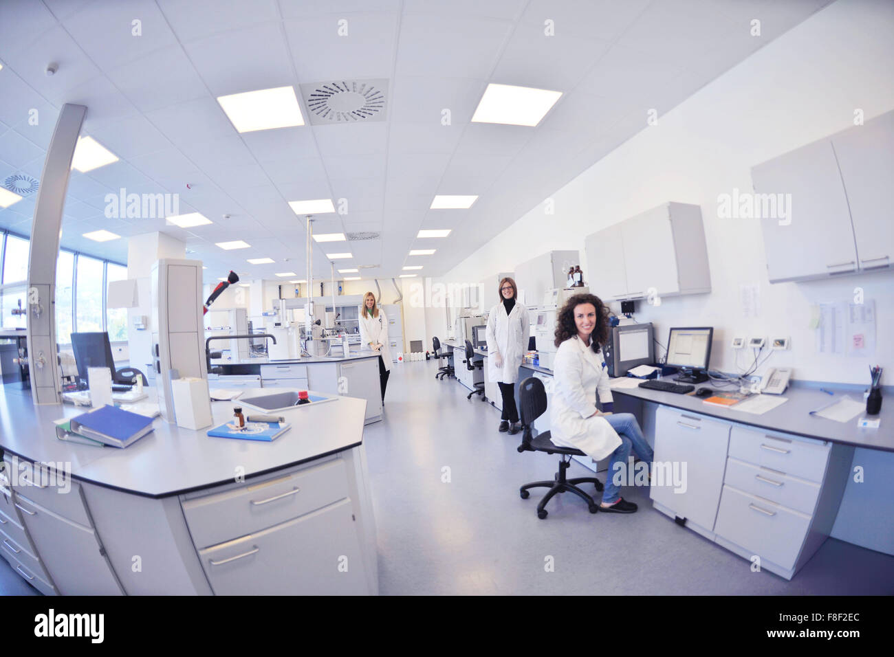 group of scientists working at the laboratory Stock Photo - Alamy
