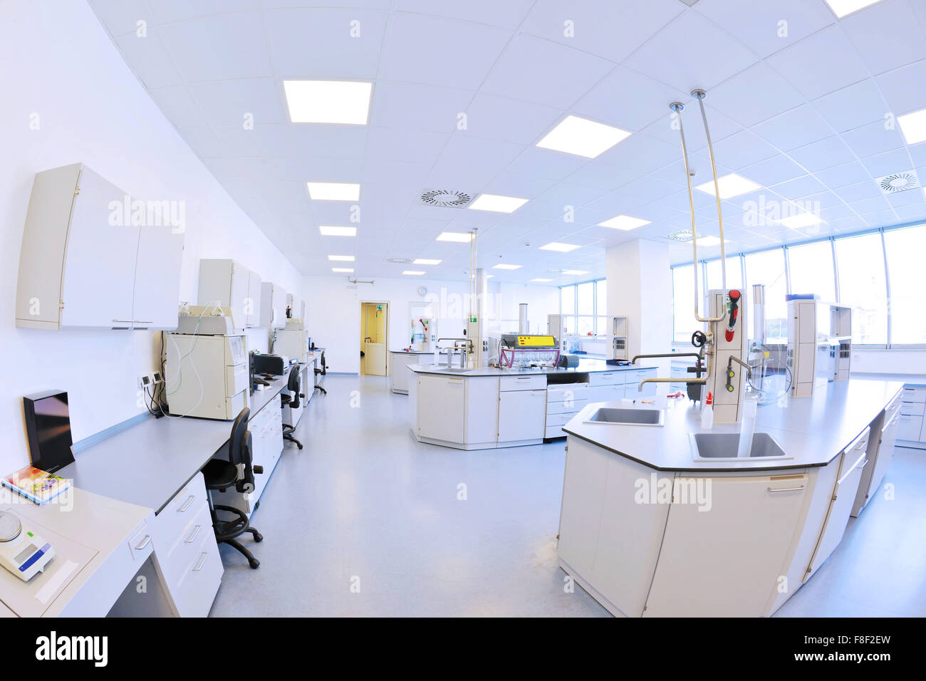 medical and health bright lab laboratory indoor with instruments test ...