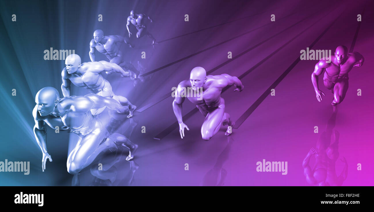 Business People in Ready Position for Chasing Success Stock Photo - Alamy