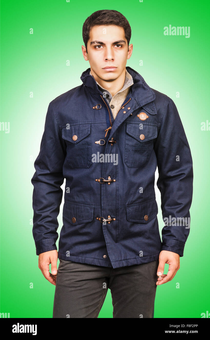 Male coat isolated on the white Stock Photo - Alamy