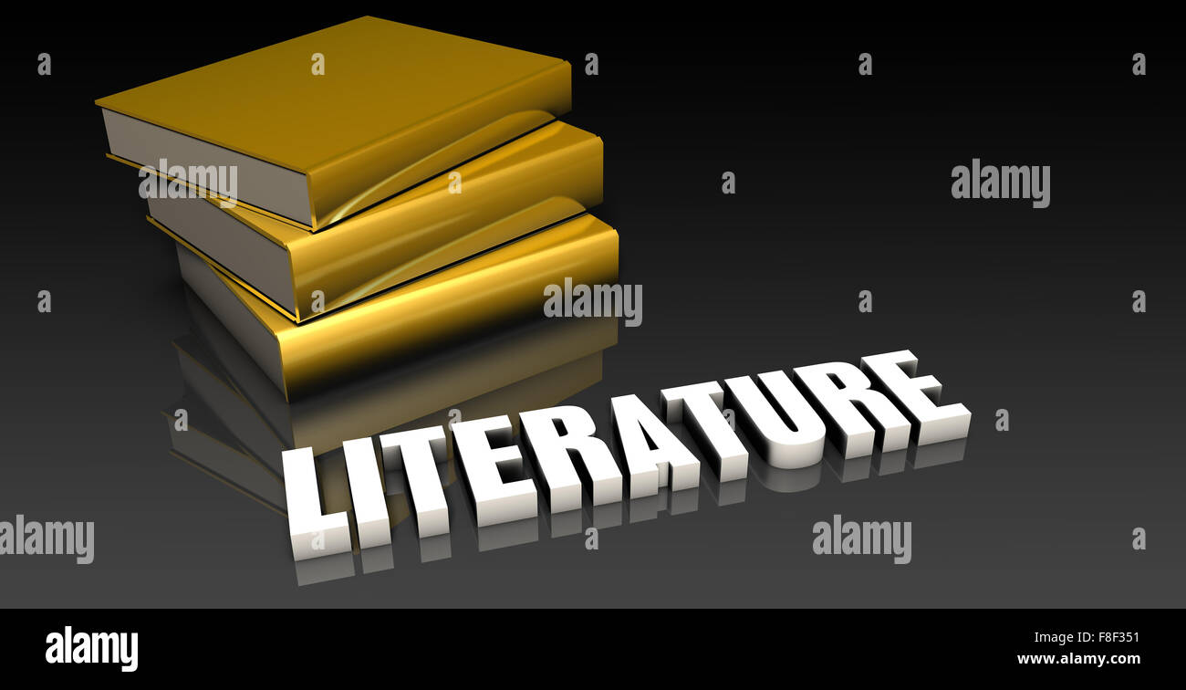 Literature Subject with a Pile of Education Books Stock Photo - Alamy
